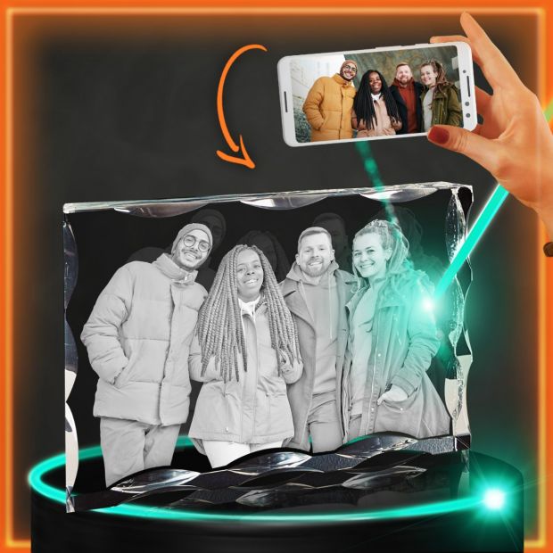 3D Notched Crystal Wide | 3dcrystal.com